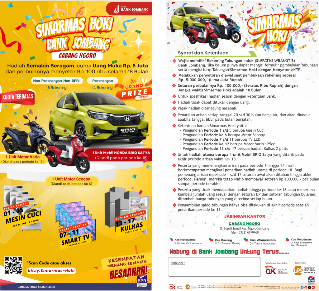 Simarmas Hoki – PT. BPR Bank Jombang Perseroda