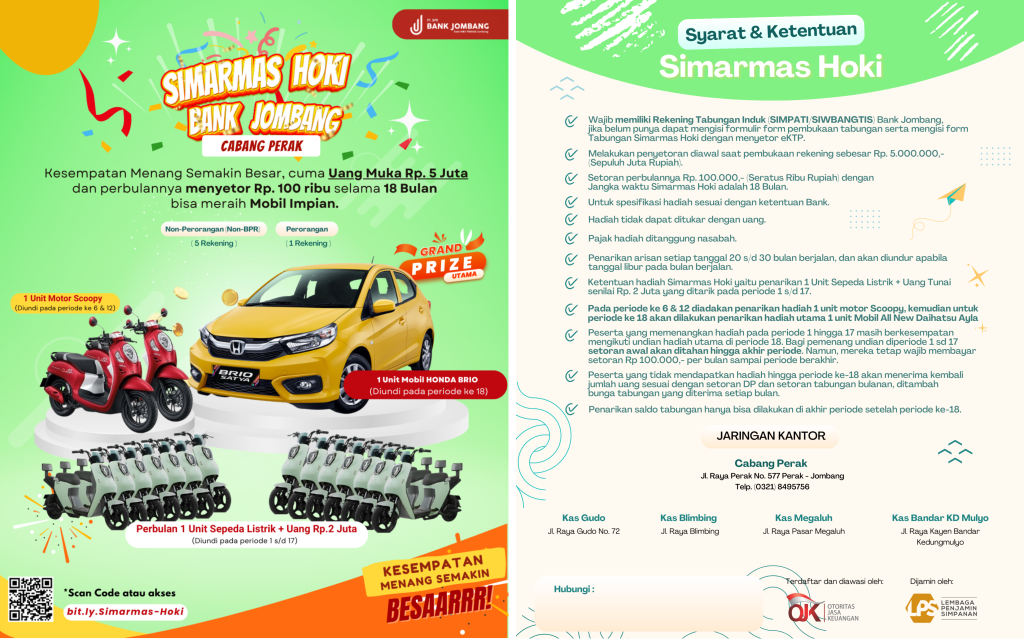 Simarmas Hoki – PT. BPR Bank Jombang Perseroda