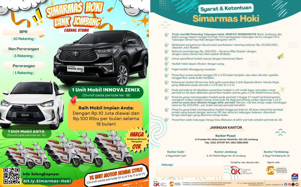 Simarmas Hoki – PT. BPR Bank Jombang Perseroda